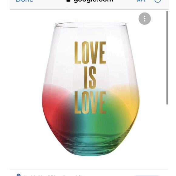 Nordstrom | Dining | New Love Is Love Jumbo Stemless Wine Glass | Poshmark